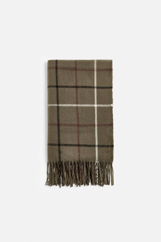 CHECK SCARF - Brown / Taupe | ZARA South Africa