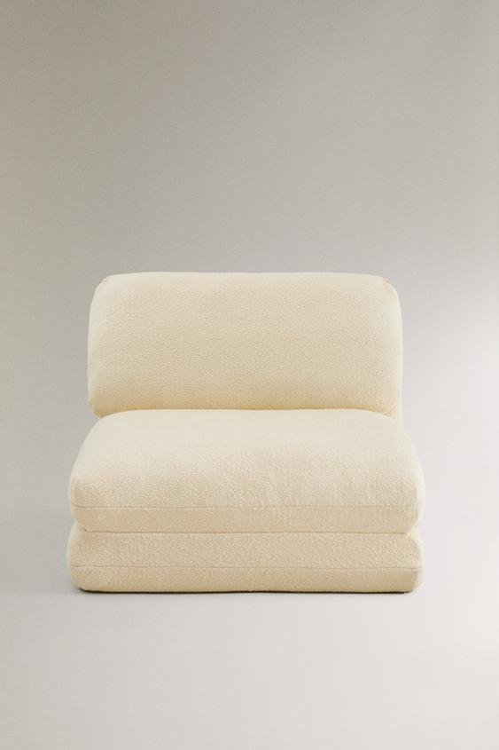 BOUCLÉ FOLDING LOUNGE CHAIR - Ecru | ZARA Canada