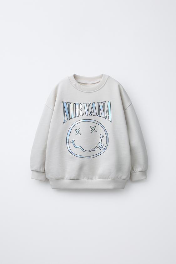 IRIDESCENT NIRVANA ® PRINT SWEATSHIRT - Ice | ZARA United Kingdom