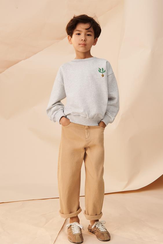 SWEATER MAJICA S VEZOM LIMITED EDITION - sivi lapor | ZARA Hrvatska ...