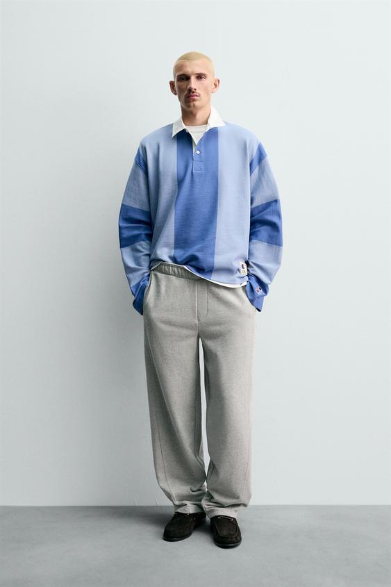 KEMEJA POLO COLOR BLOCK CHAMPION ® X ZARA - Biru | ZARA Indonesia