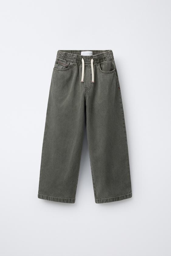 PANTALÓN BAGGY SARGA - Verde | ZARA Chile