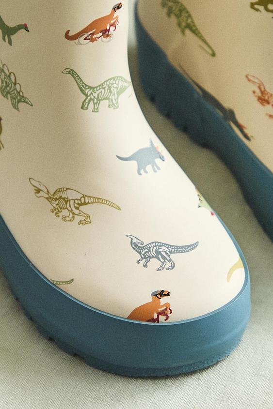 DINOSAUR WELLIES - 白色 | ZARA Hong Kong SAR / 香港特別行政區