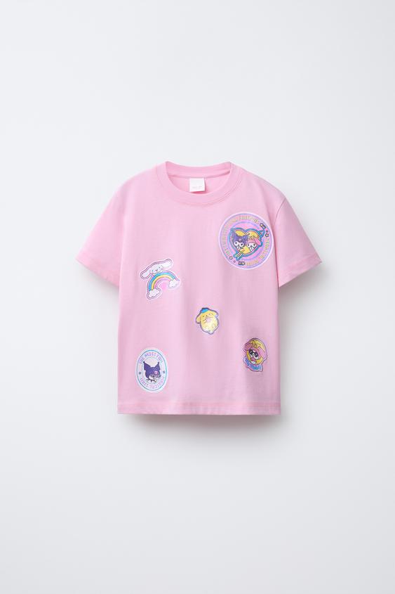 KUROMI © SANRIO PATCH T-SHIRT - Pink | ZARA Turkey