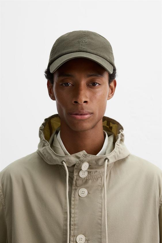 WASHED EMBROIDERED CAP - Black / Brown | ZARA Ireland