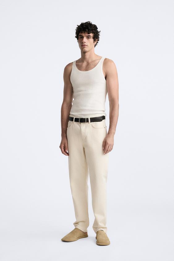 TOP BEZ RUKAVA - Ekru | ZARA Srbija / Serbia