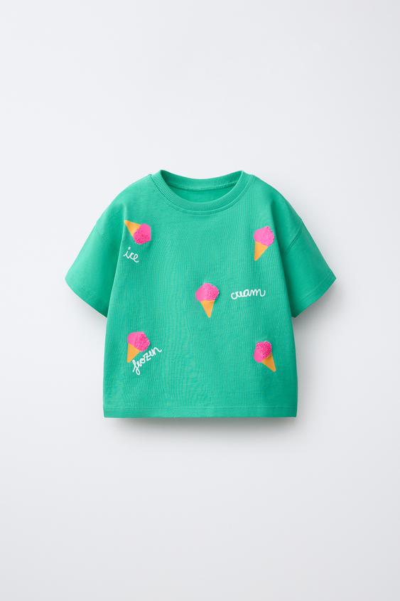 ICE CREAM PRINT T-SHIRT - Light green | ZARA United States