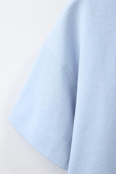 T-SHIRT BOXY HEAVY WEIGHT - Bleu clair | ZARA France