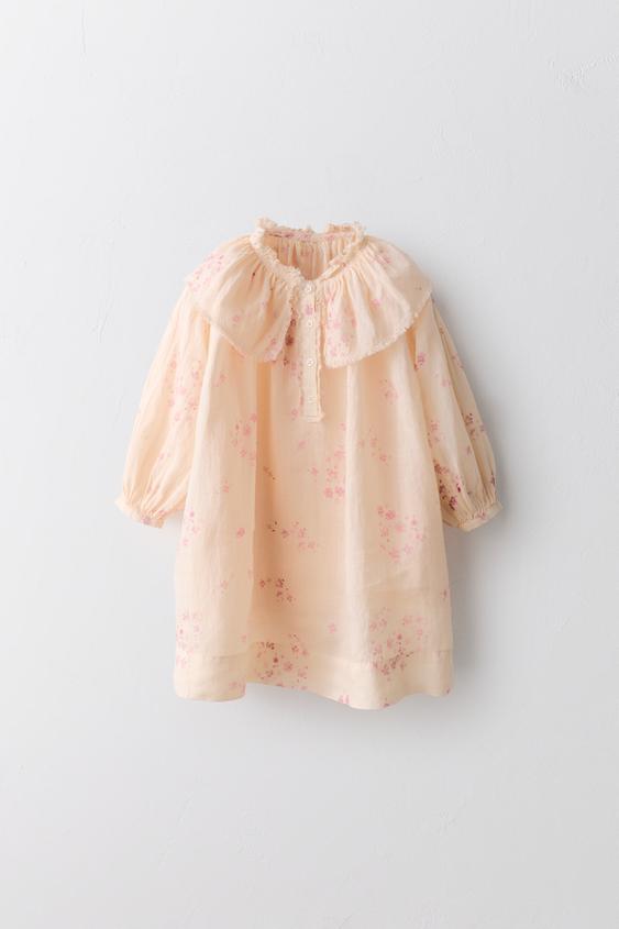 2-5 JAAR/ BLOEMENJURK 100% RAMIE LIMITED EDITION - Roze | ZARA ...
