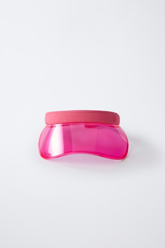 TRANSPARENT VISOR - Neon pink | ZARA India