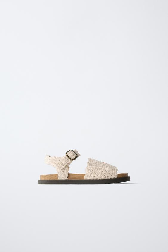 SANDALES EN CROCHET - Blanc écru | ZARA France
