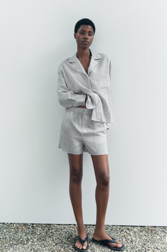ZW COLLECTION SHIRT AND SHORTS CO-ORD | ZARA France