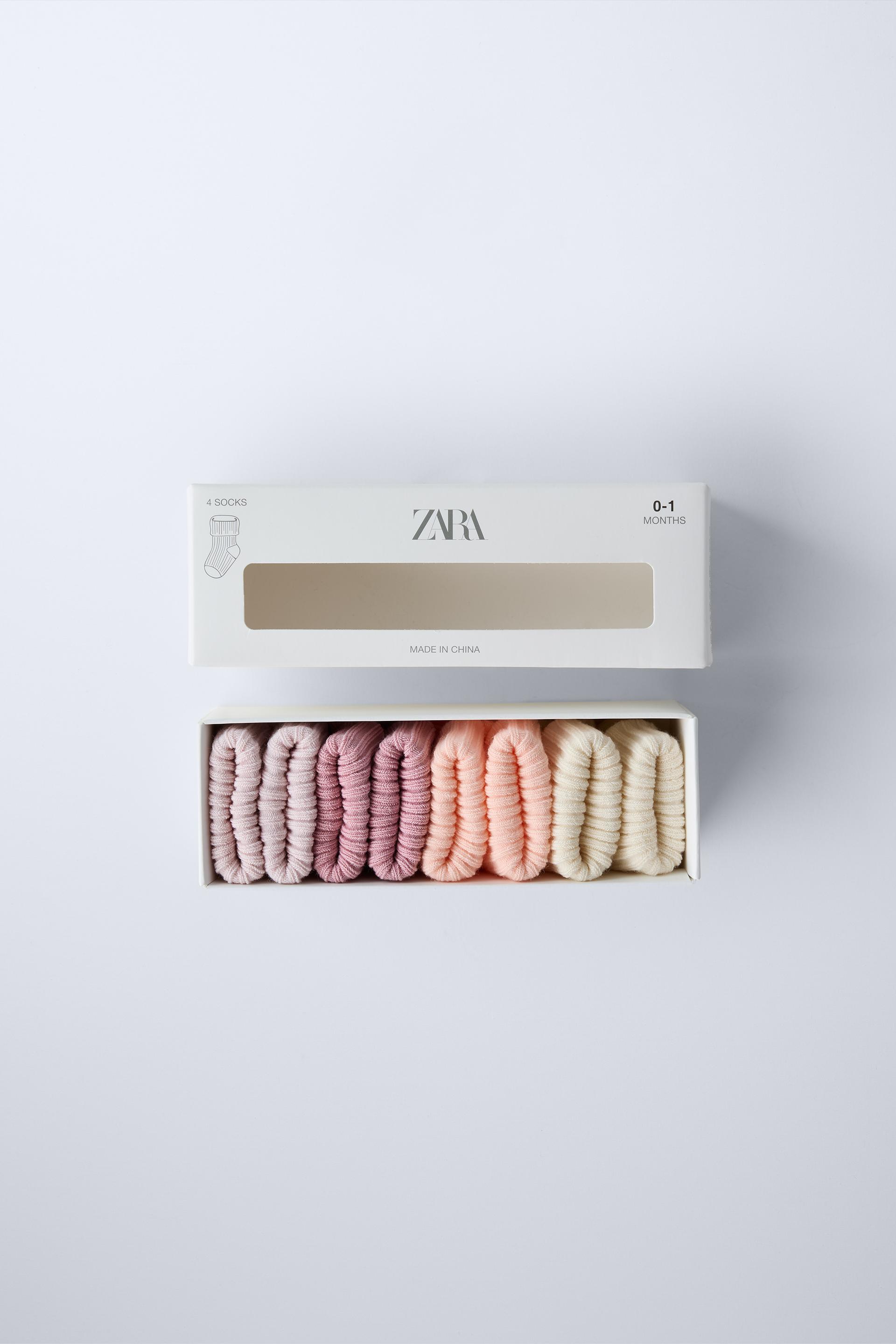 FOUR-PACK OF COLORFUL SOCKS - Pink | ZARA United States