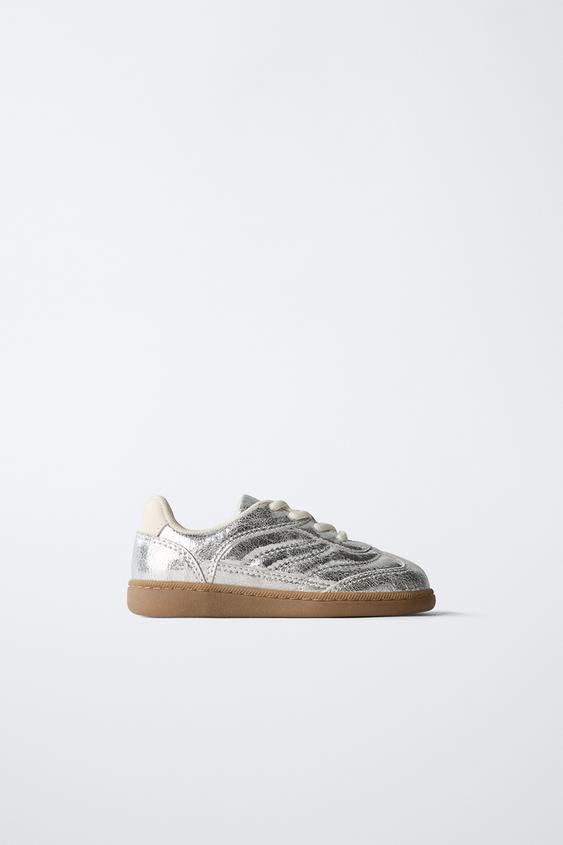 METALLIC SNEAKERS - Silver | ZARA New Zealand