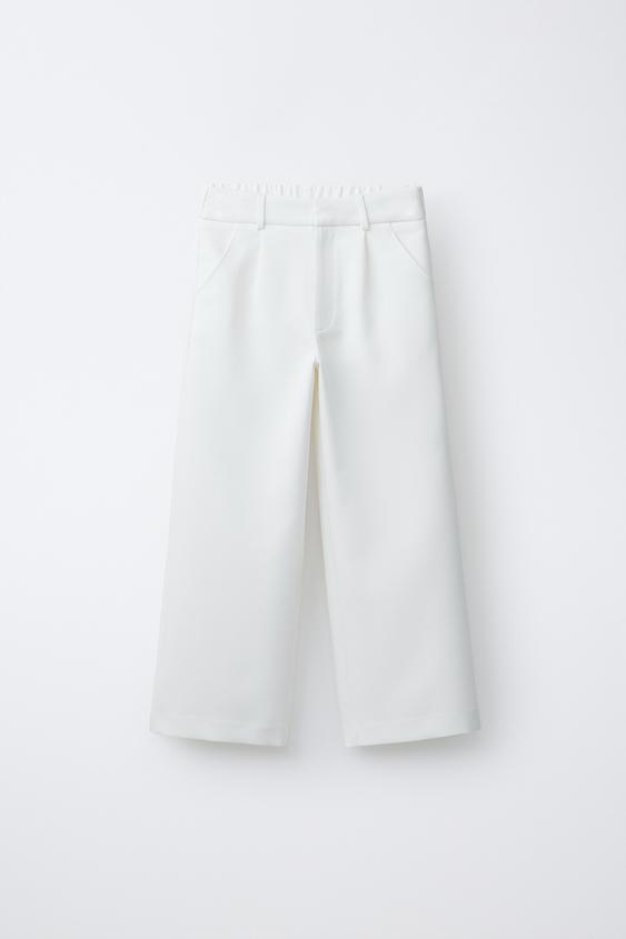 PANTALONI SARTORIALI A GAMBA LARGA - Bianco sporco | ZARA Italia / Italy