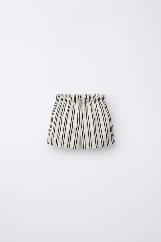 2-6歳/ストライプ柄トランクススイムウェア - エクリュ/ブラック | ZARA Japan / 日本