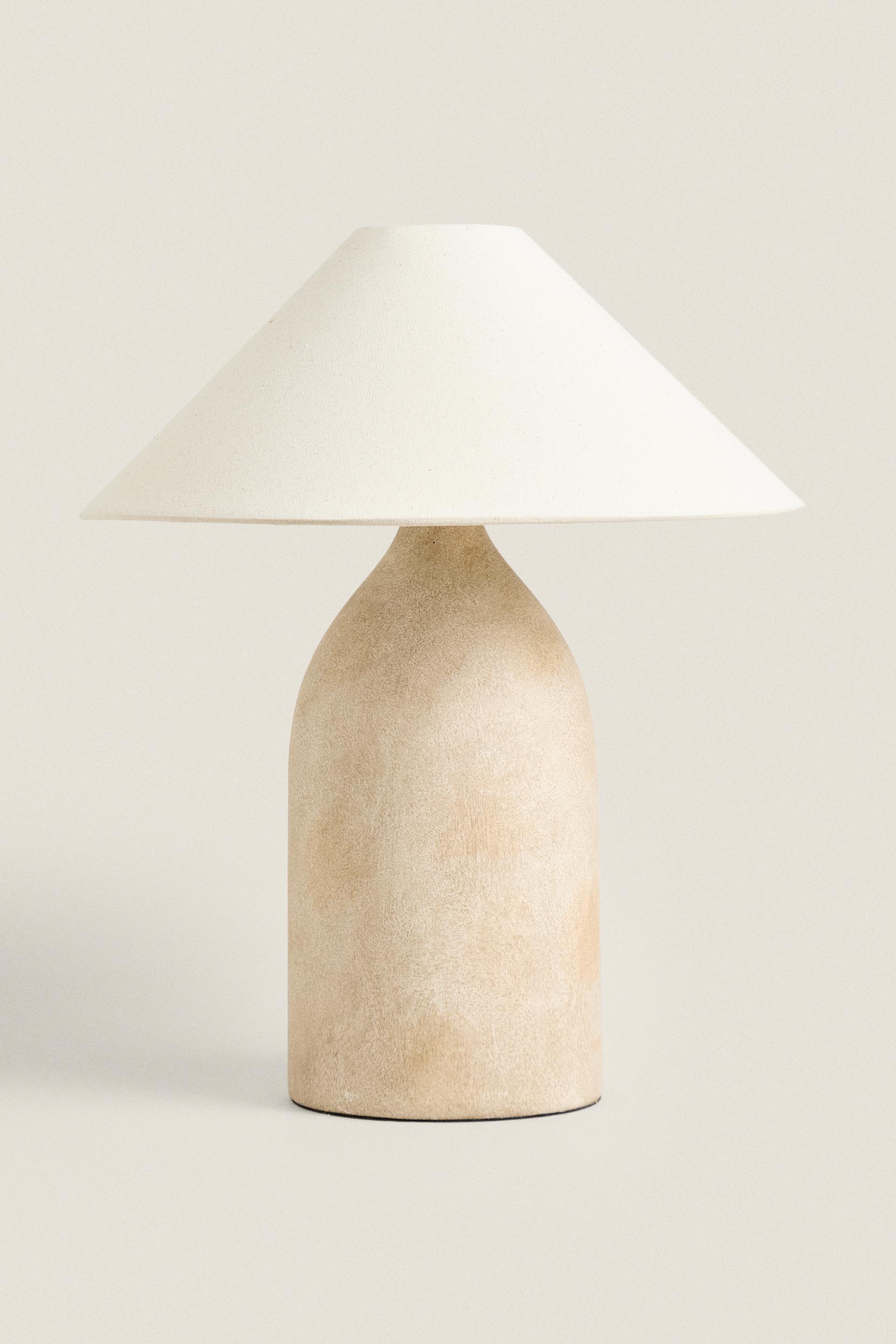 LARGE CERAMIC TABLE LAMP - Ecru | ZARA United States