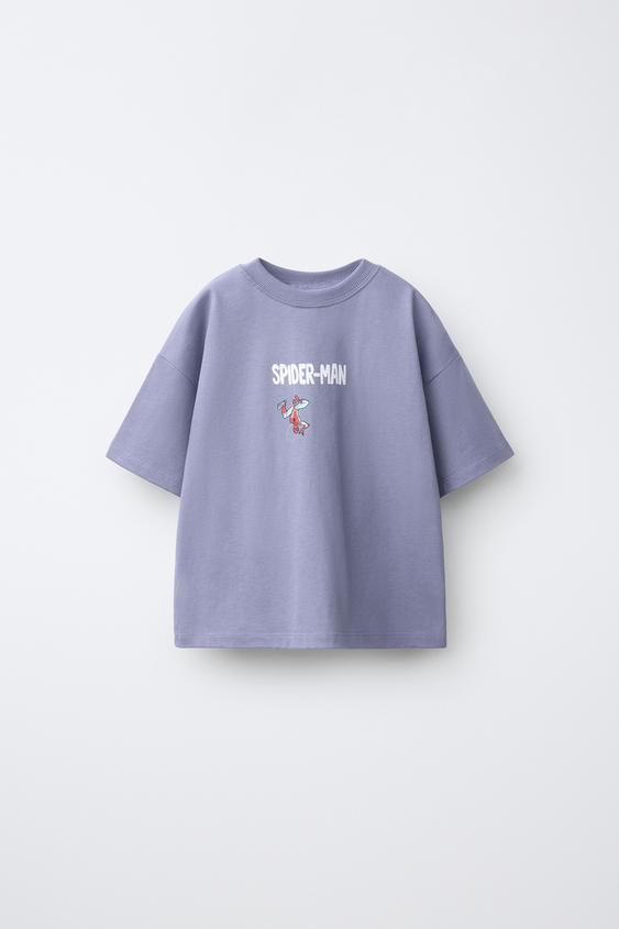 SPIDER-MAN © MARVEL T-SHIRT - Light blue | ZARA United Kingdom