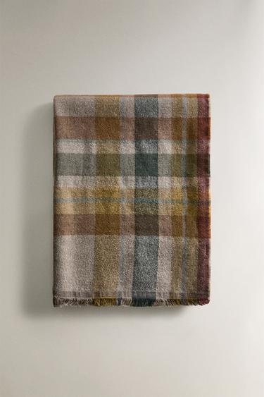 COUVERTURE COTON CARREAUX - Vert | ZARA France