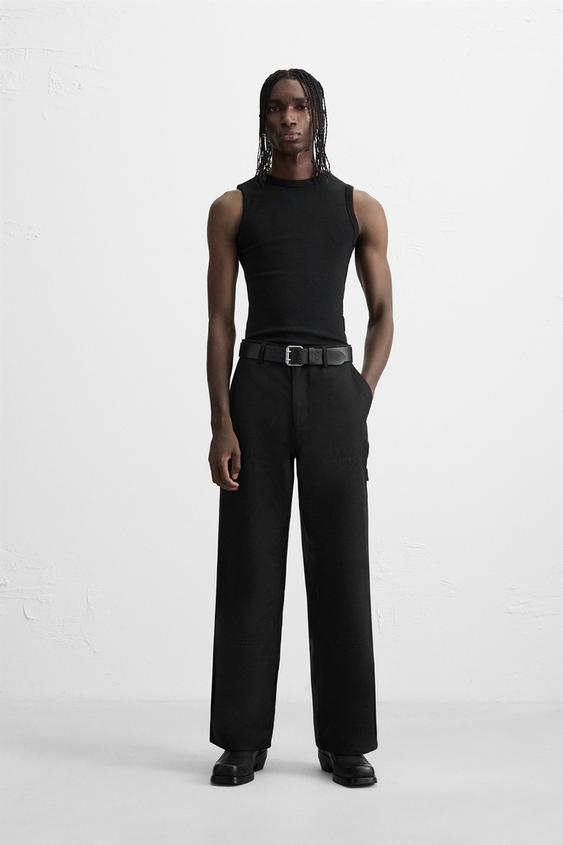 CARPENTER POCKET TROUSERS - Black | ZARA New Zealand