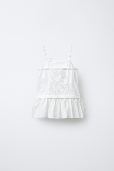 TOP À VOLANT ET FLEUR - Blanc | ZARA France