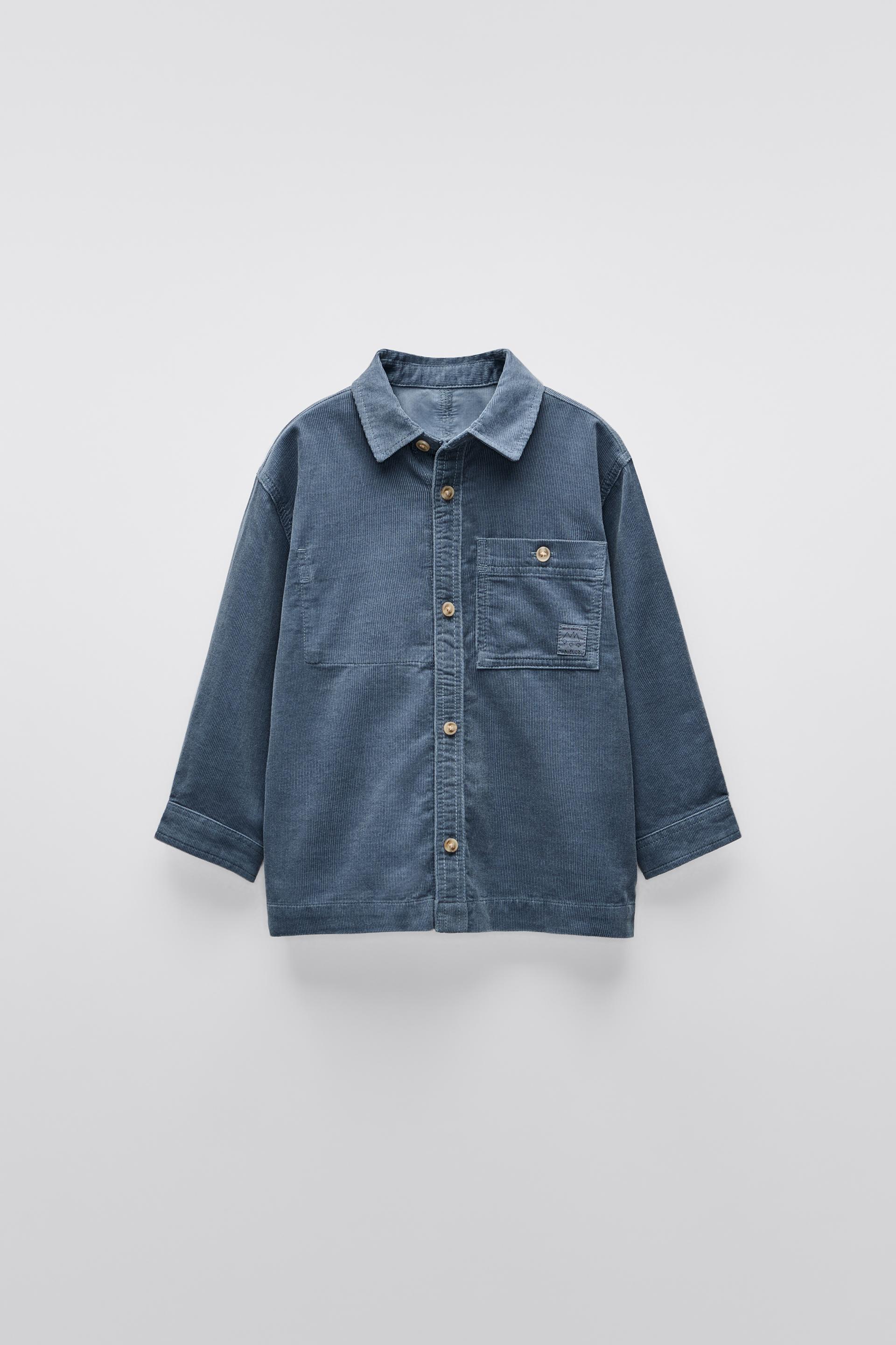 CORDUROY SHIRT - Blue | ZARA Thailand