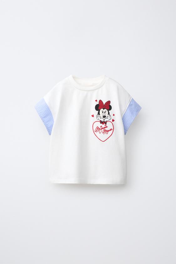 T-SHIRT KOMBINASI MINNIE MOUSE © DISNEY - Putih | ZARA Indonesia