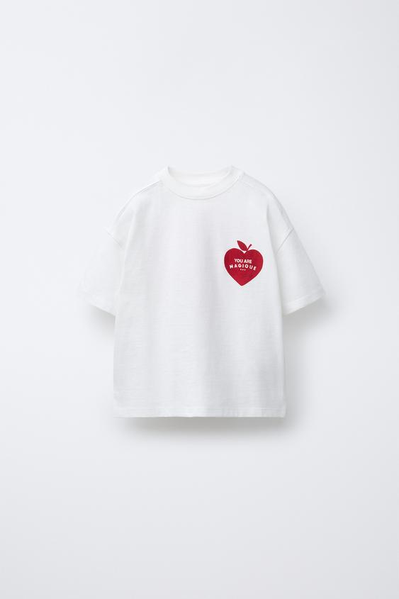 HÔTEL MAGIQUE © X ZARA HEART T-SHIRT - Oyster-white | ZARA Australia