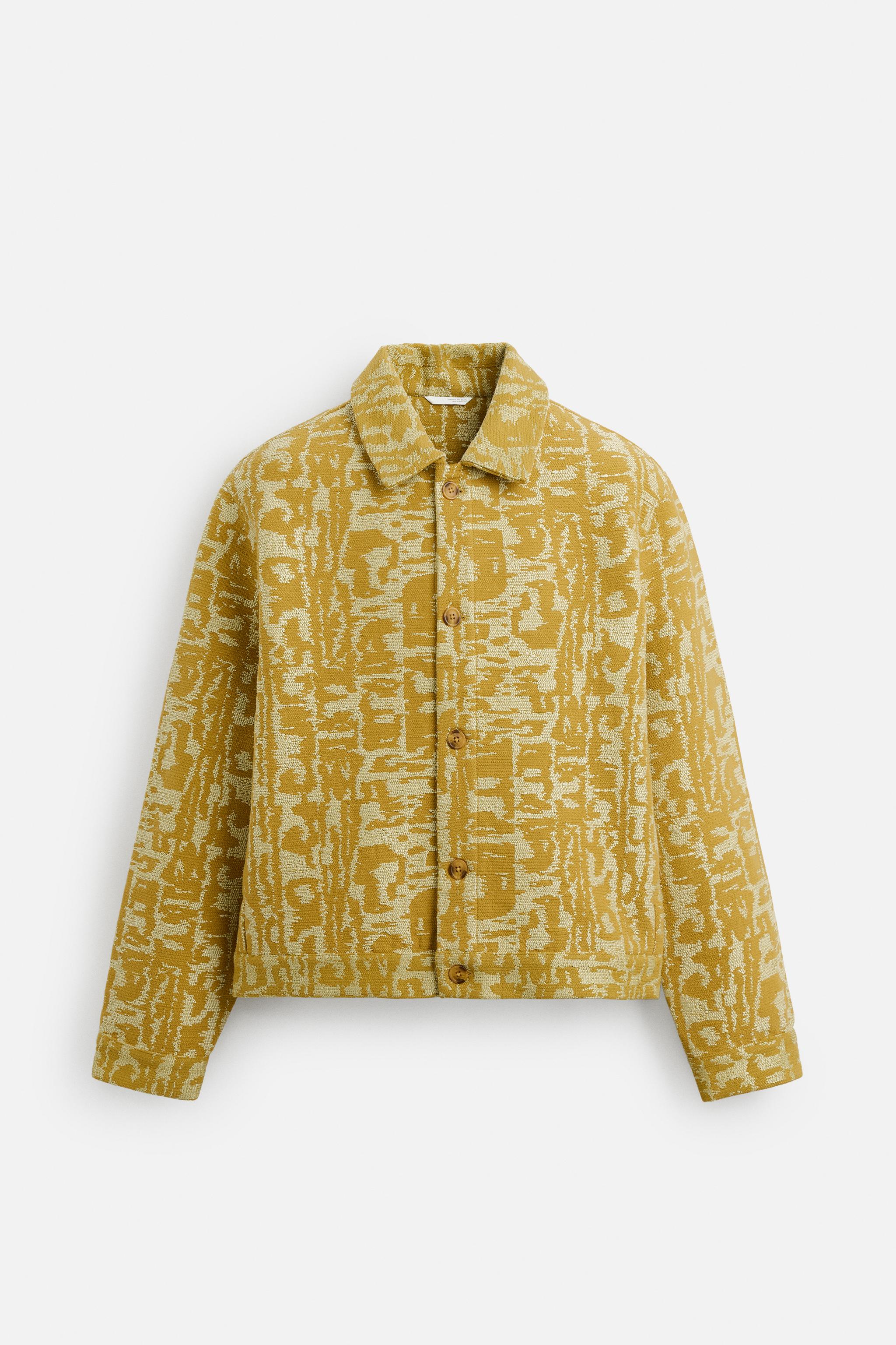 TEXTURED JACQUARD JACKET - Mustard | ZARA United States TEXTURED JACQUARD JACKET - Mustard | ZARA United States