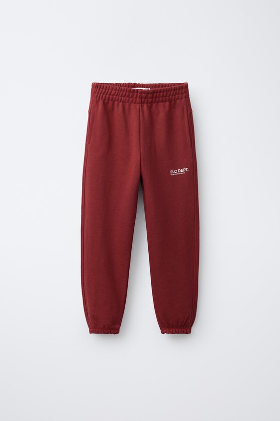 TEXT JOGGERS - Red | ZARA Turkey