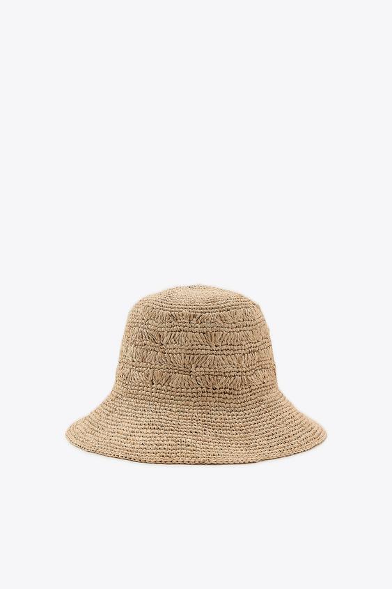 FLETTET RAFFIA-HAT - lys beig | ZARA Danmark