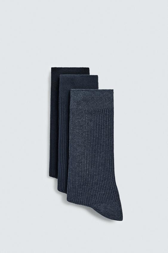 3-PACK OF LIGHTWEIGHT RIB SOCKS - various | ZARA New Zealand
