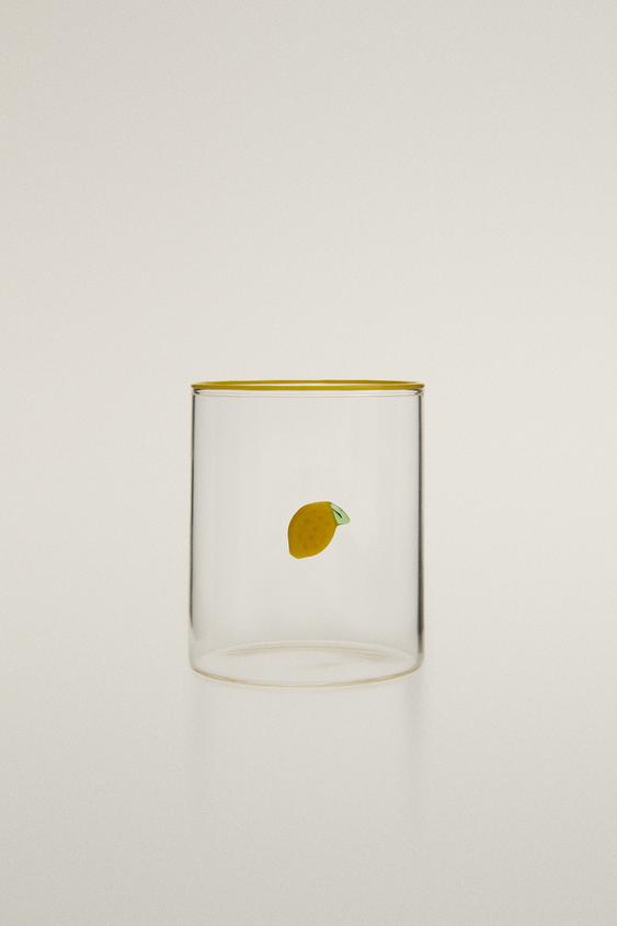 VERRE BOROSILICATE FRUITS - Jaune | ZARA Canada