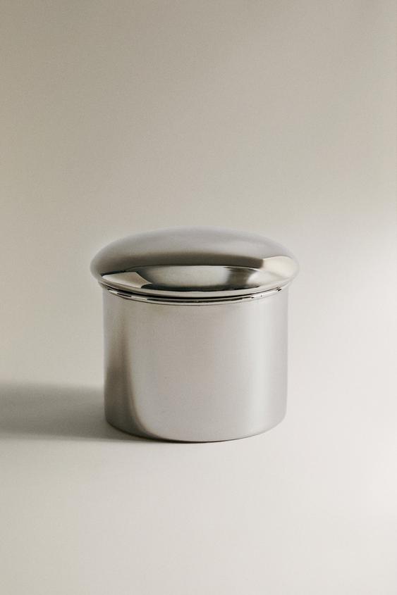 SHINY METAL JAR - Silver | ZARA Ireland