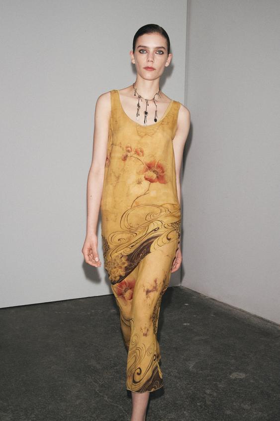 ZW COLLECTION FLORAL PRINT DRESS - Oil | ZARA Turkey