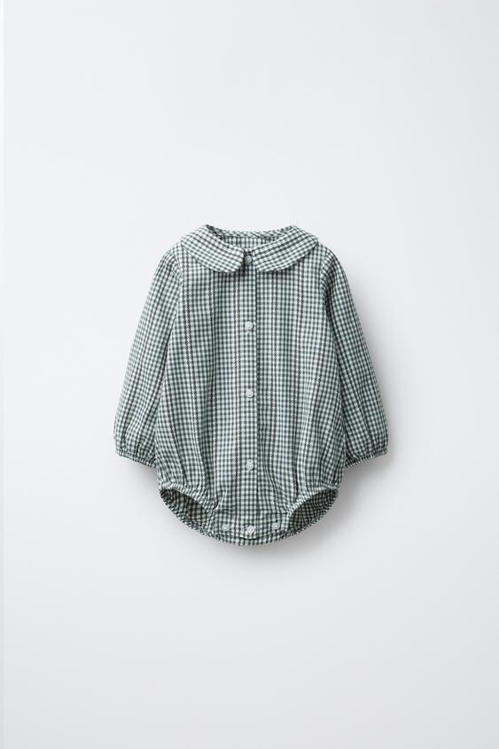 BODY XADREZ VICHY - Esverdeado | ZARA Brasil