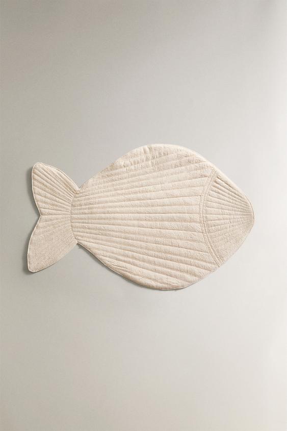 QUILTED FISH PLACEMAT - Light beige | ZARA United Kingdom