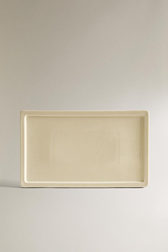 RECTANGULAR CERAMIC BATHROOM TRAY - Ecru | ZARA Canada