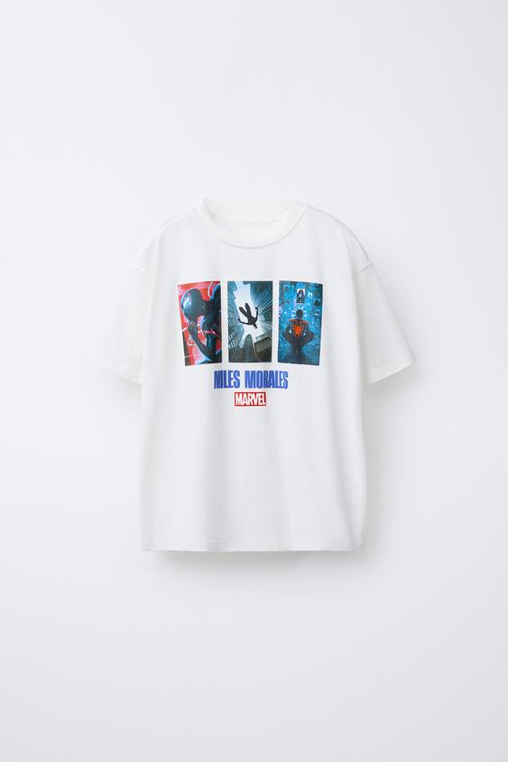 SPIDER-MAN © MARVEL PRINTED T-SHIRT - White | ZARA United States