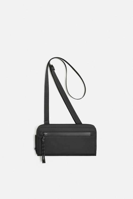 RUBBERIZED WALLET - Black | ZARA United States