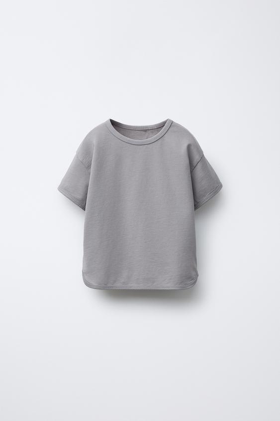 CANLI RENKLİ DÜZ T-SHIRT - Gri | ZARA Türkiye / Turkey