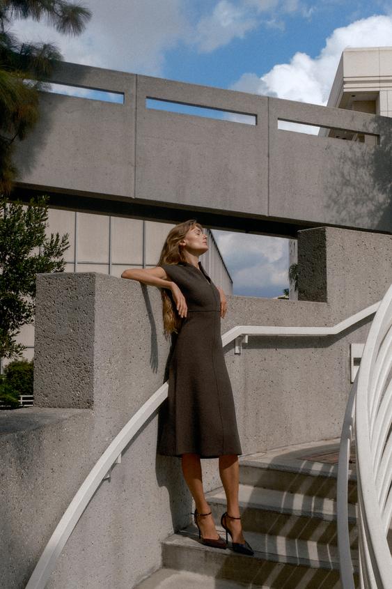 ΠΛΕΚΤΟ ΜΙΝΤΙ ΦΟΡΕΜΑ - Καφέ | ZARA Greece / Ελλαδα