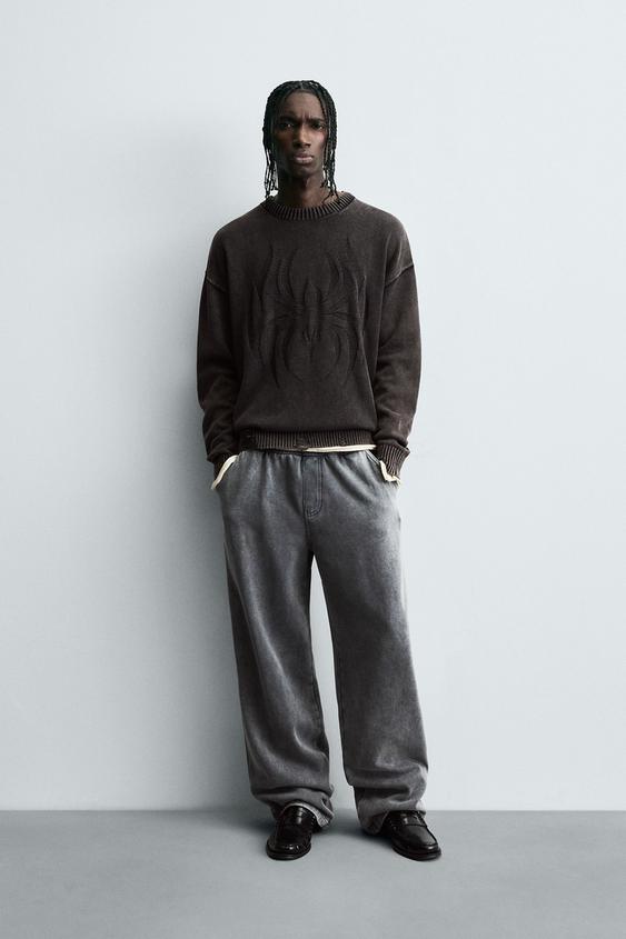 SUÉTER REVERSIBLE EFECTO ROTOS - Marrón | ZARA Mexico