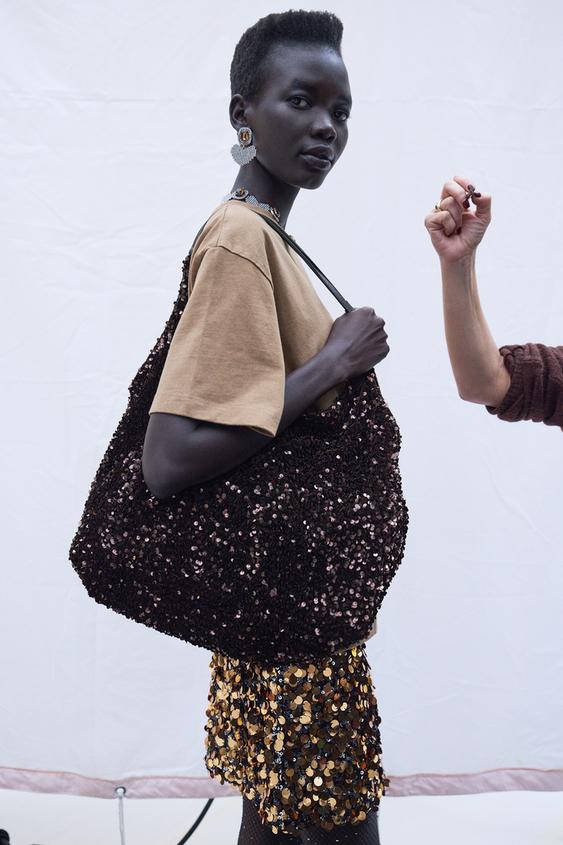 SEQUINNED MINISKIRT - Keemasan | ZARA Indonesia