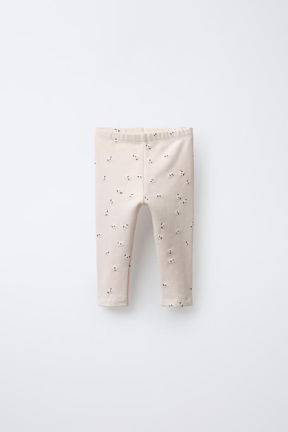 QUẦN LEGGING HỌA TIẾT HOA DÀY DẶN - Màu hồng | ZARA Vietnam