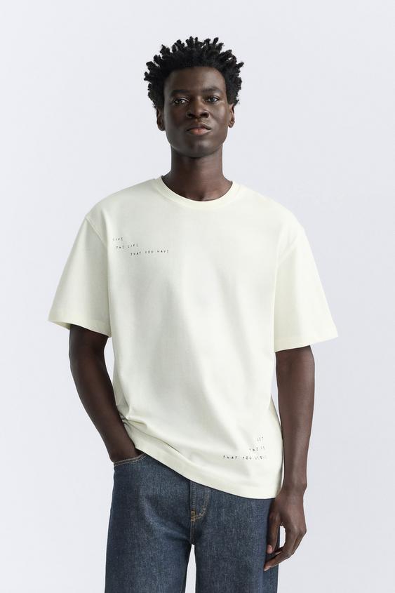 MAJICA SA PRINTOM PEJZAŽA - Bela | ZARA Srbija / Serbia