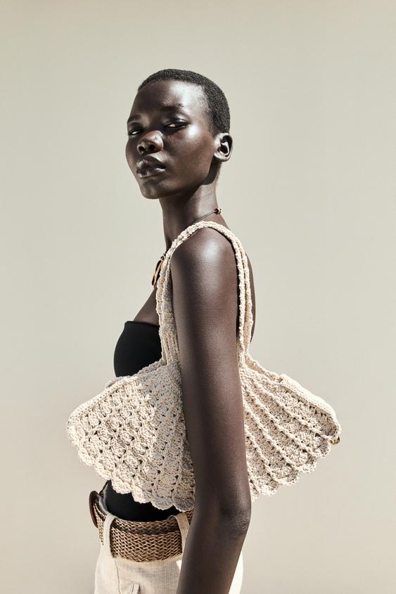 CROCHET SHELL BAG - Light beige | ZARA New Zealand