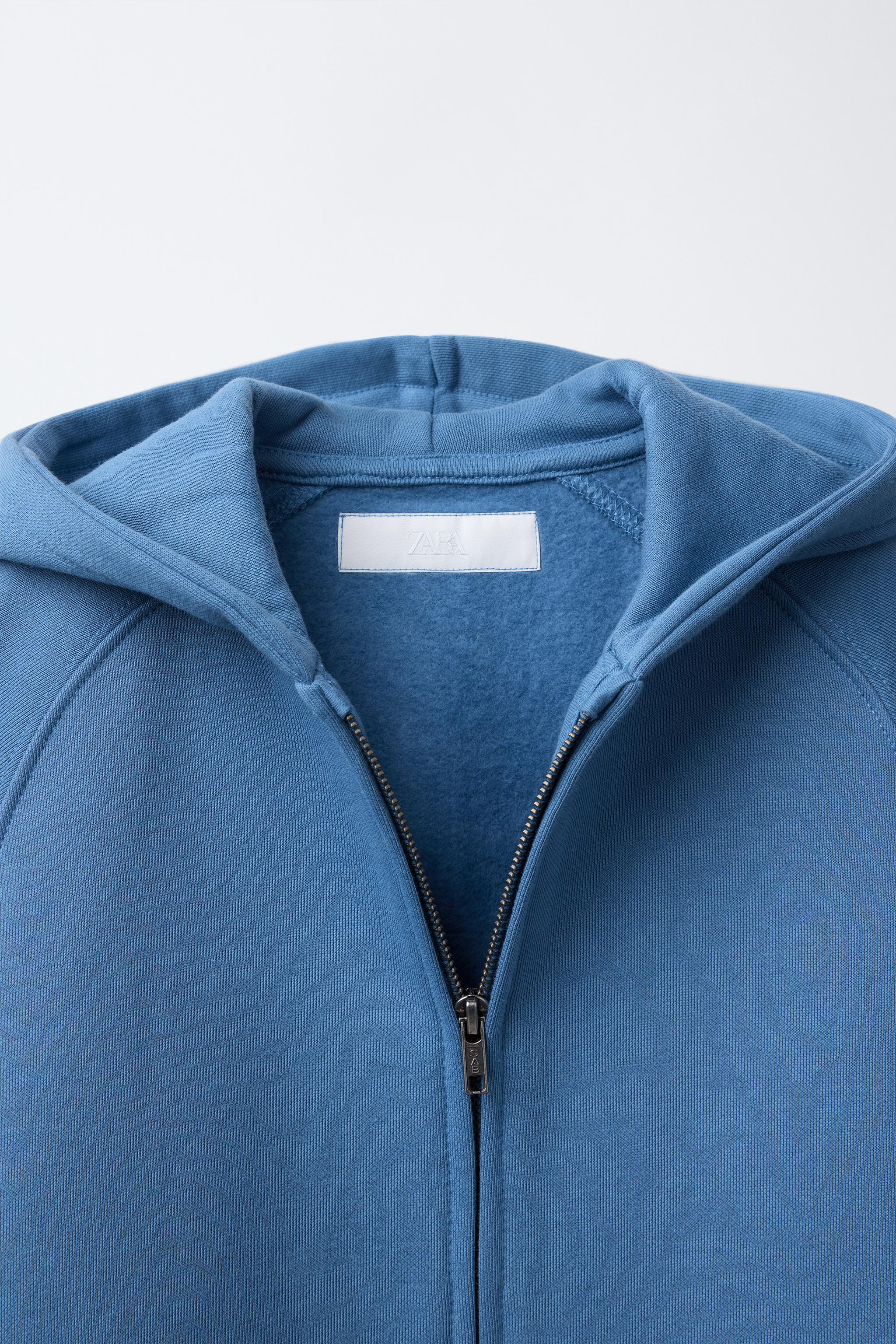 HOODIE WITH ZIP - Black | ZARA Thailand HOODIE WITH ZIP - Black | ZARA Thailand
