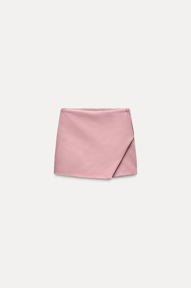 JUPE-SHORT ASYMÉTRIQUE - Rose pastel | ZARA France