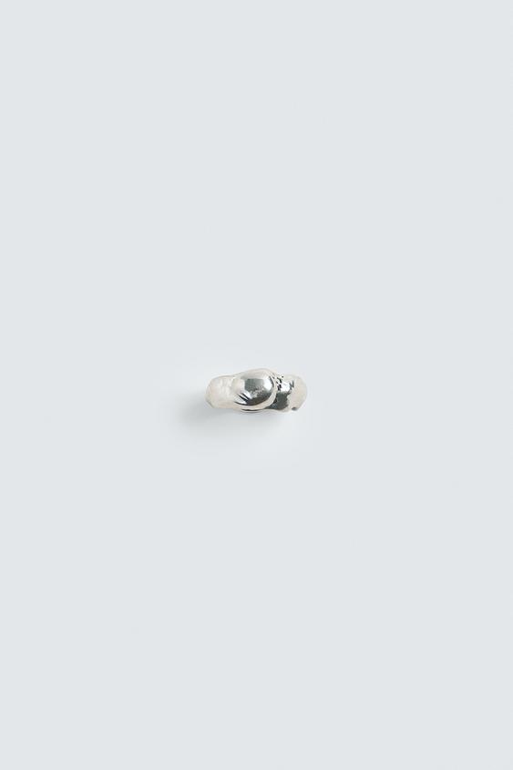 IRREGULAR METAL RING - Silver | ZARA United Kingdom